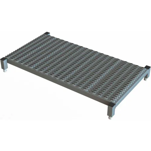 48 X 24 Inch Adjustable Height Steel Work Platform - 5"H To 8"H ...