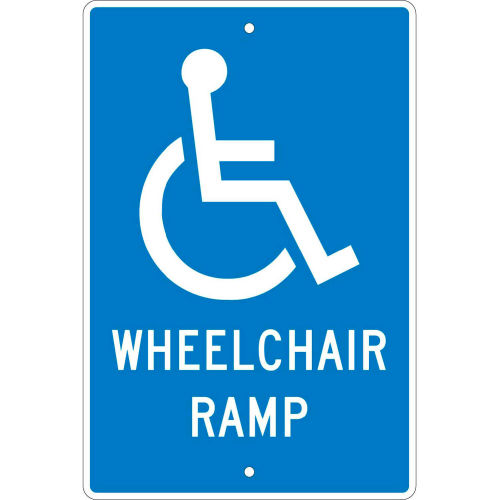 Aluminum Sign - Wheelchair Ramp - .063" Thick, TM86H