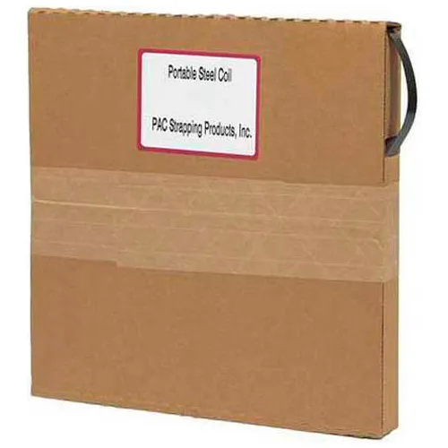Pac Strapping Portable Steel Strapping Coil w/Self Dispensing Box, 1/2 ...