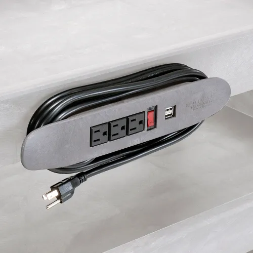 Global Industrial™ Power Strip for Plastic Carts w/3 Outlets, 14"L x 2 ...