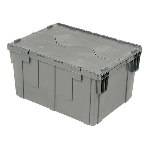 Global Industrial™ Plastic Shipping/Storage Tote W/Attached Lid, 28-1/8 ...