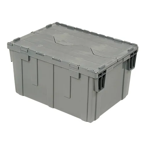 Global Industrial™ Plastic Attached Lid Shipping & Storage Tote, 28-1/8 ...