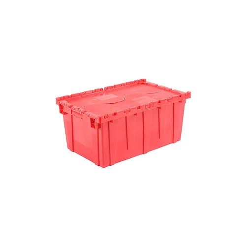 Global Industrial™ Plastic Shipping/Storage Tote W/Attached Lid, 27-3/ ...