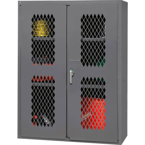 Durham® HD Cabinet, Expanded Metal Mesh Door, 14 Gauge, 36"W x 24"D x ...