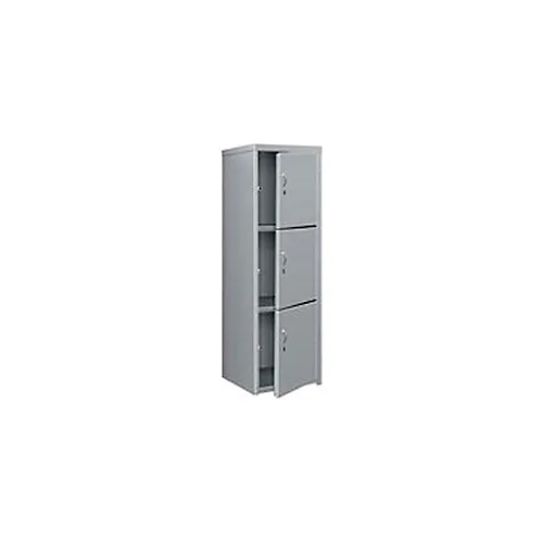 Global Industrial™ 3-Tier 3 Door Heavy Duty Locker, 24"W x 24"D x 74"H ...