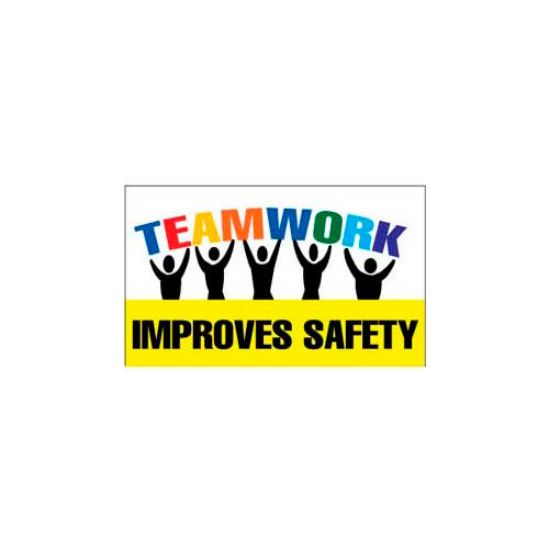 Banner, Teamwork Improves Safety, 3ft x 5ft