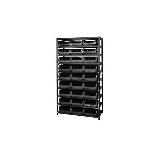 Quantum MSU-531 Steel Shelving With 27 Magnum Giant Hopper Bins Black ...
