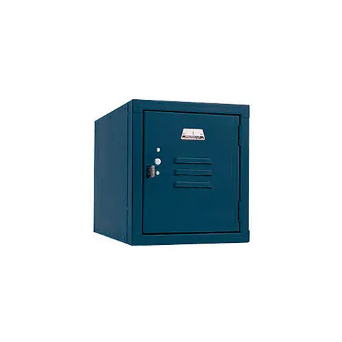 Penco® Vanguard 1-Tier 1 Door Box Locker, 12"W x 15"D x 13-5/8"H, Blue ...
