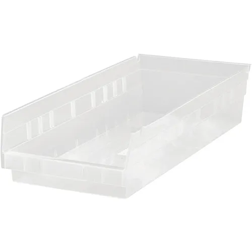 Plastic Nesting Storage Shelf Bin QSB104CL 6-5/8"W x 17-7/8"L x 4"H ...