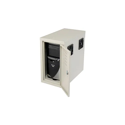 Global Industrial™ Computer CPU Side Cabinet with Front/Rear Doors and ...