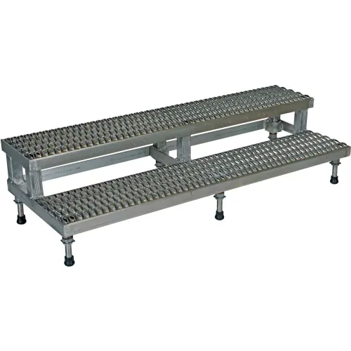 ASP-36-SS Adjustable Height Step Stand, Stainless Steel 36"W x 24"L