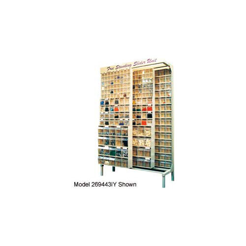 Quantum Gondola QS-305-36 Free Standing Slider System With 36 Bins White