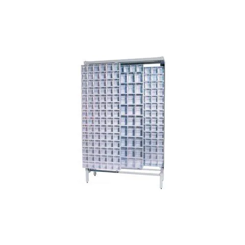 Quantum Gondola QS-305306-52 Free Standing Slider System With 52 Bins Gray