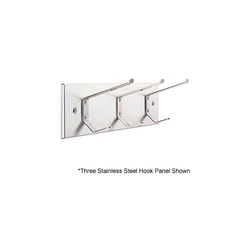 Six Stainless Steel Hook Panel
