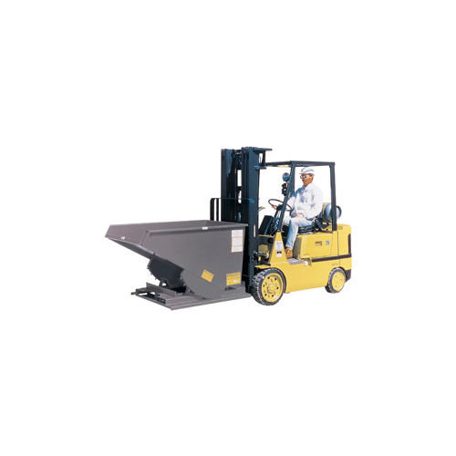 Medium Duty Self Dumping Forklift Hopper, 1/4 Cu. Yd., 2000 Lbs, Gray