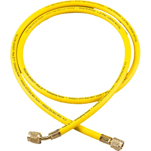 Yellow Jacket® 60" Yellow PLUS II™ 1/4" Hose With Compact Ball Valve ...