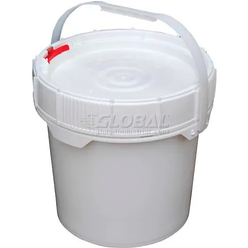 3.5 Gallon Screw-Top Plastic Pail & Lid PAIL-SCR-35-W - White
