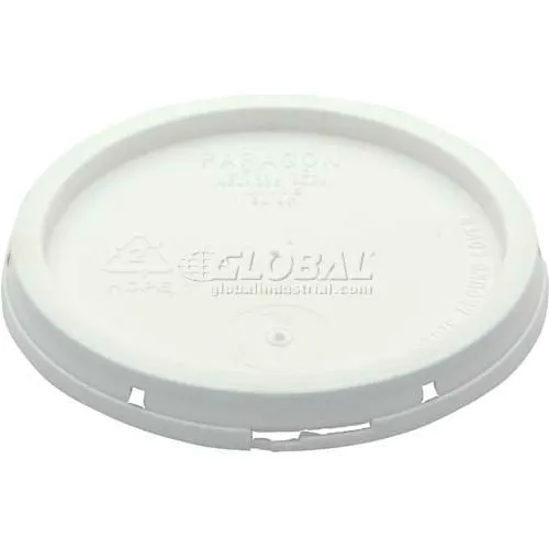 Tear-Tab Lid LID-1-PWT for 1 Gallon Open Head Plastic Pails - White