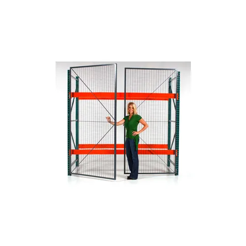 Wirecrafters - RackBack® Wire Mesh Pallet Rack Enclosure - Hinged Door ...