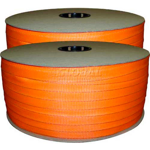 Kubinec Woven Polyester Strapping, 3/4"W x 1650'L x 0.74" Thick, 3000 ...