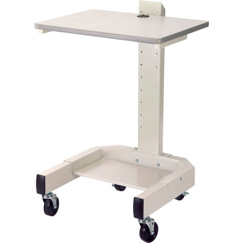 Global Industrial™ Mobile Computer Cart, 27"W x 24-1/2"D x 41"H, Beige