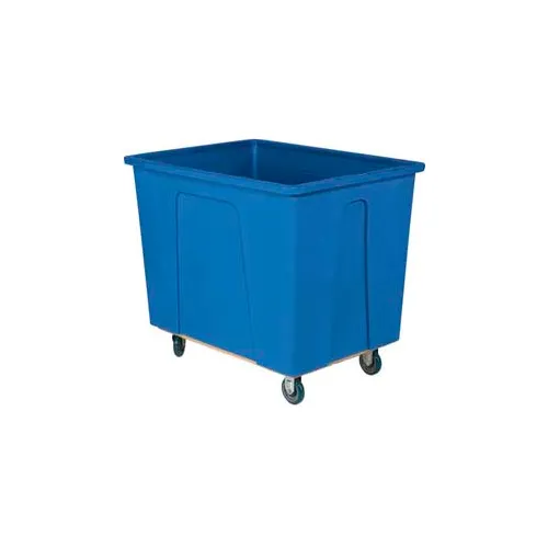 Wesco® Plastic Box Truck 16 Bushel Blue 272519 5" Casters