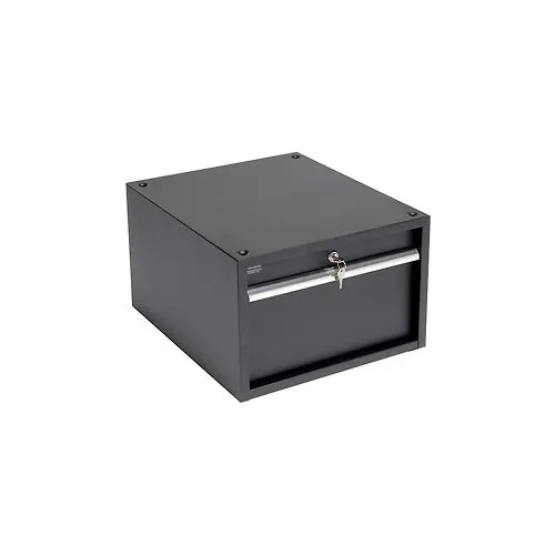 Global Industrial™ Stacking Steel Drawer, 17-1/4"W x 20"D x 12"H, Black