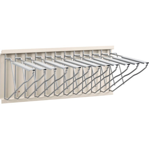 Interion™ Pivot Wall Mount Blueprint Storage Rack With 12 Hangers