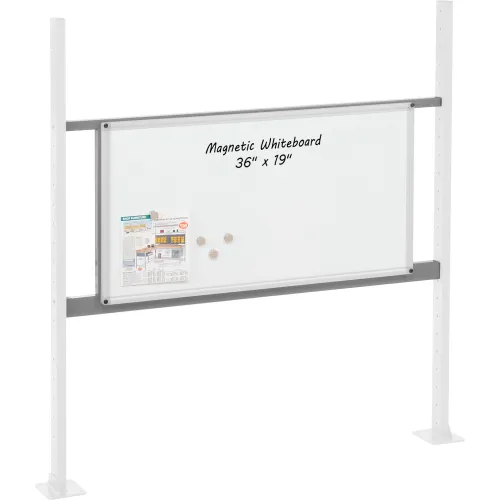 Global Industrial™ 36" Whiteboard Panel Kit, 48"W, Gray