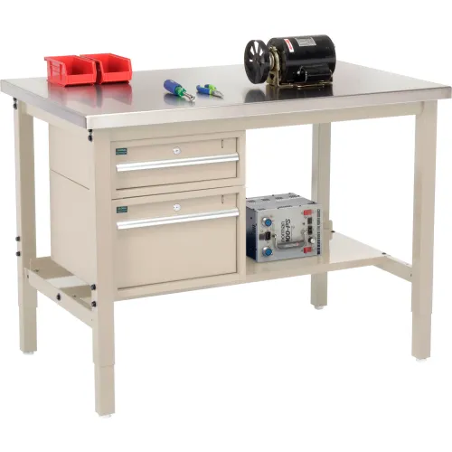 Global Industrial™ 48"W x 30"D Production Workbench - SS Square Edge ...