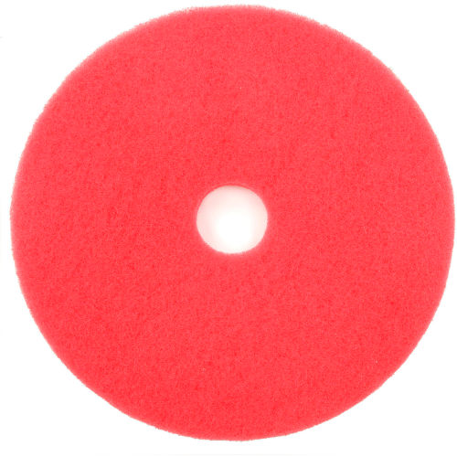Global Industrial™ 18" Buffing Pad, Red, 5 Per Case