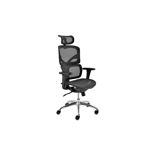 Interion® Ergonomic Chair With High Back & Adjustable Arms, Mesh, Black