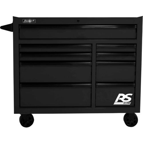 Homak BK04004193 RS Pro Series 41"W X 24"D X 39"H 9 Drawer Black Roller ...