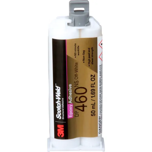 3M™ Scotch Weld™ DP460NS Epoxy Adhesive, Duo-Pak, 50 ml Capacity, Off-White - Pkg Qty 12