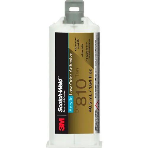 3M™ Scotch Weld™ DP810 Low Odor Acrylic Adhesive, 48.5 ml Capacity, Tan ...