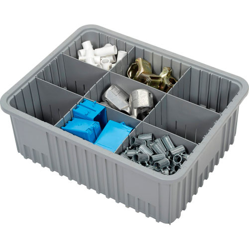 Global Industrial™ Plastic Dividable Grid Container - DG93080, 22-1/2"L ...