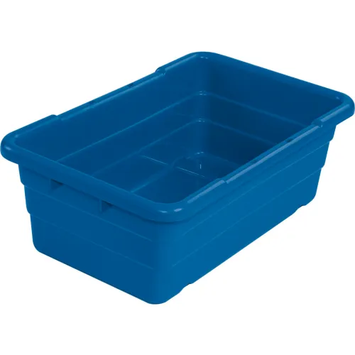 Global Industrial™ Cross Stack Nest Tote Tub - 25-1/8 x 16 x 8-1/2 Blue ...