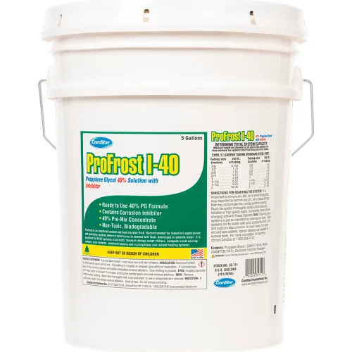 ProFrost Propylene Glycol Food Quality Chiller Pre-Mix 40% 5 Gallons