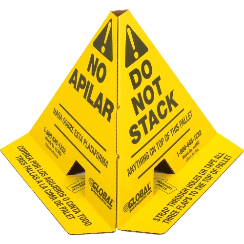 Global Industrial™ "Do Not Stack" Printed Trilingual Pallet Cones ...