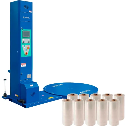 Global Industrial™ Semi-Automatic Stretch Wrap Machine, 10 Free Rolls ...