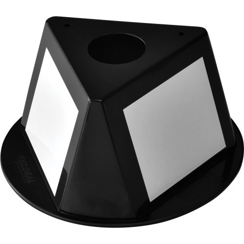Global Industrial™ Inventory Control Cone W/ Dry Erase Decals, Black