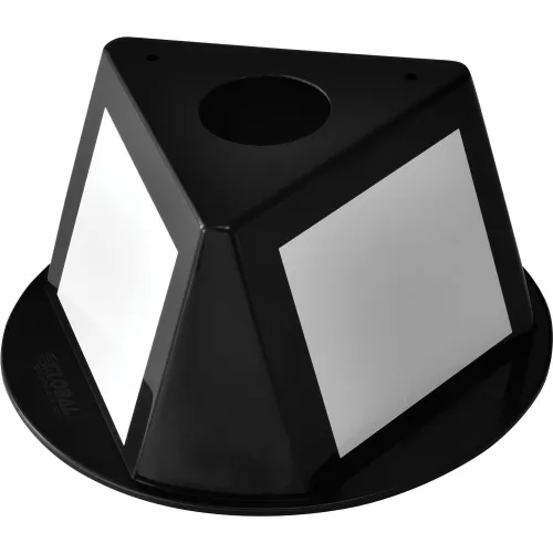Global Industrial™ Inventory Control Cone W/ Dry Erase Decals, Black