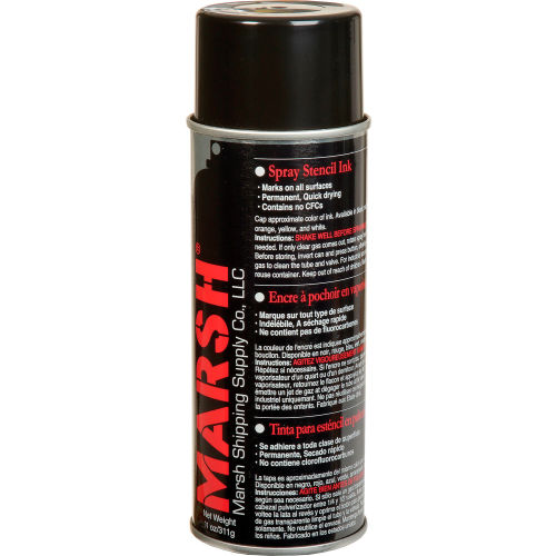Marsh® Spray Stencil Ink, 11 Oz., Black - Pkg Qty 12