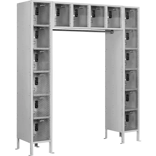 Global Industrial™ 16 Person Clear View Locker, Digital Lock, 72"W x 18 ...