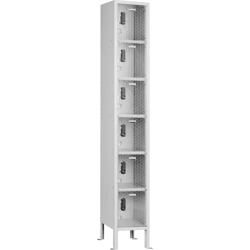 Global Industrial™ 6-Tier 6 Door Clear View Locker, Digital Lock,12 ...