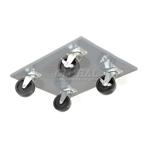 Global Industrial™ Premium Pedestal Dolly Base, 16"W x 20"D, Gray