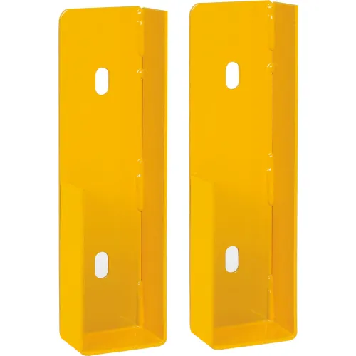 Global Industrial™ Lift Out Bracket Kit for 2-Rib Guard Rail, Yellow