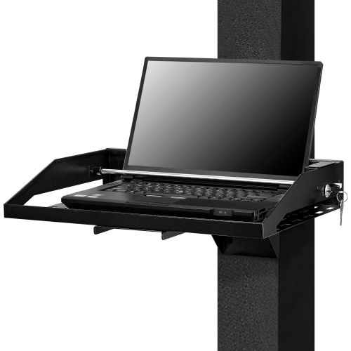 Global Industrial™ 17" Locking Laptop Tray Kit, 18"W x 14"D, Black