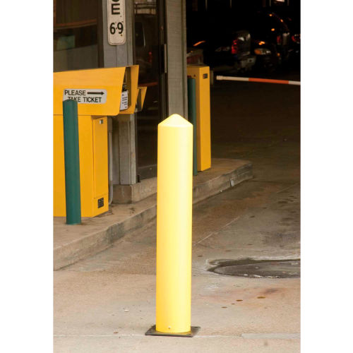 Eagle Poly Bollard Post Yellow 7"W x 42"H, 1733
