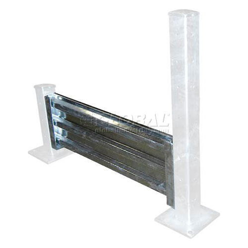 Steel Galvanized Structural Guard Rail, Drop-in Style, 10'L, Galvanized